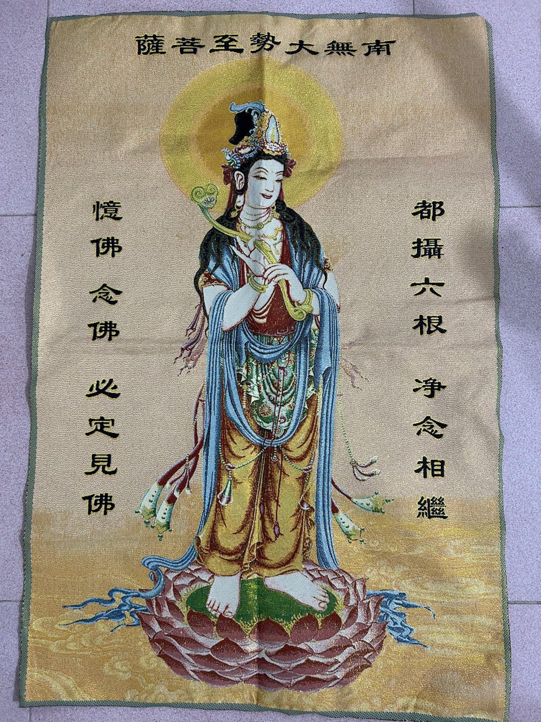 Tibet Buddhism Kuan-yin Thangka Print Scroll Buddha Life Painting Art ...