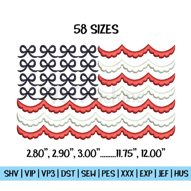 Scalloped Bow Flag Design - Etsy