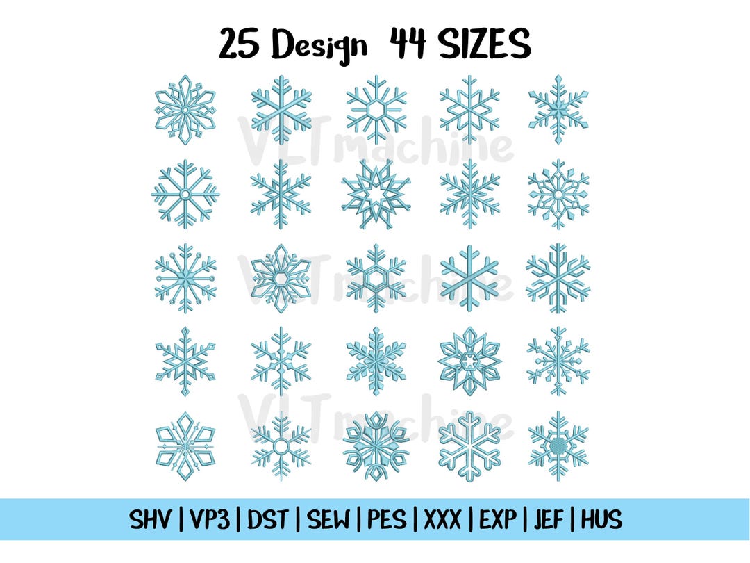 Set Mini Snowflakes Embroidery, Mini Snowflakes Embroidery , Set ...
