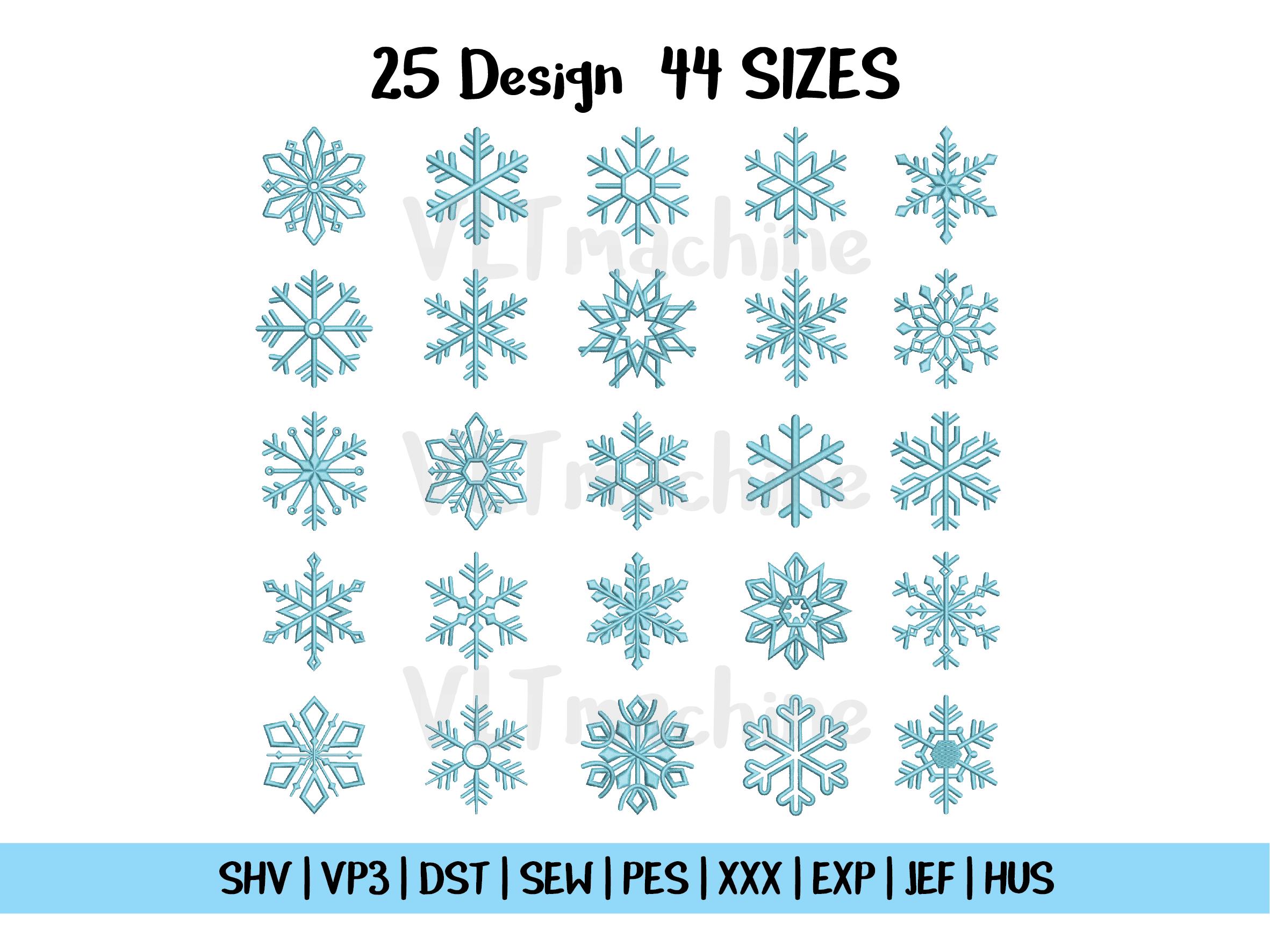 Set Mini Snowflakes Embroidery, Mini Snowflakes Embroidery , Set ...