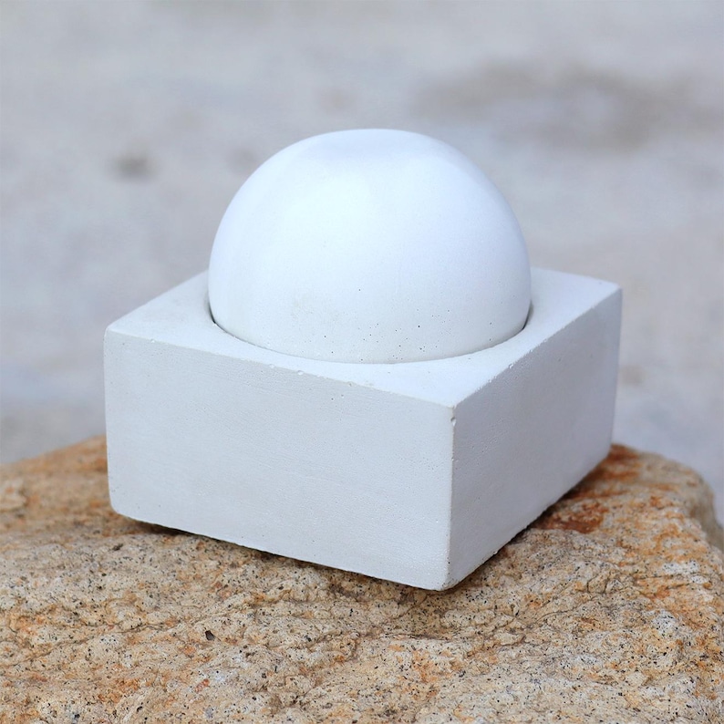 Concrete Zen Inspired Essential Oil Diffuser | White & Gray Flat Top ...