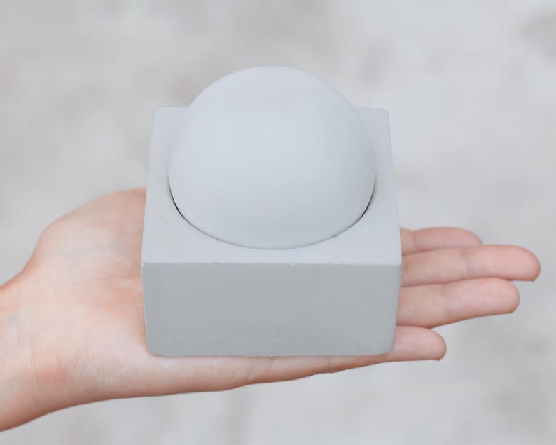 Concrete Zen Inspired Essential Oil Diffuser | White & Gray Flat Top ...