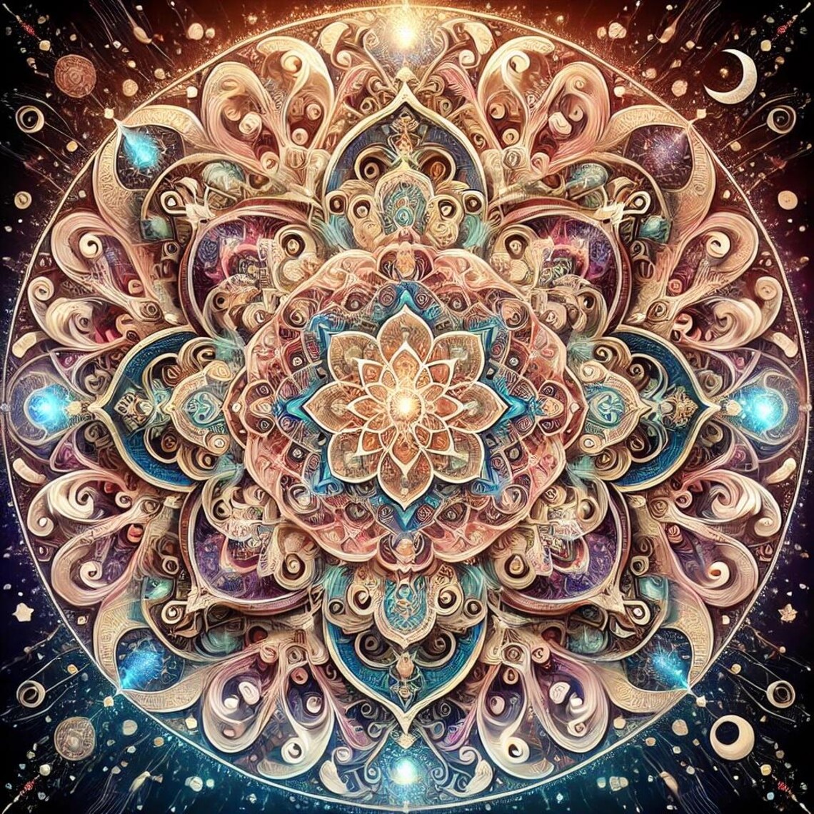 Celestial Mandala Poster, PDF for Stationary, Cards, Stickers, Etc - Etsy