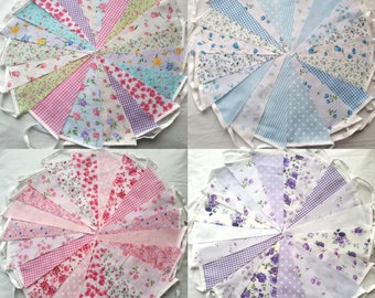 Pink Blue Bunting | Etsy