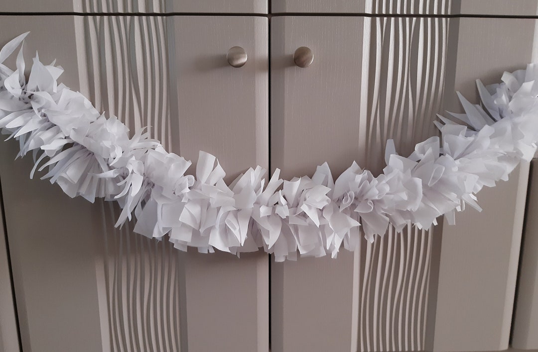 Swag White Hand Tied Rag Swag Wedding 1 Metre Garland - Etsy