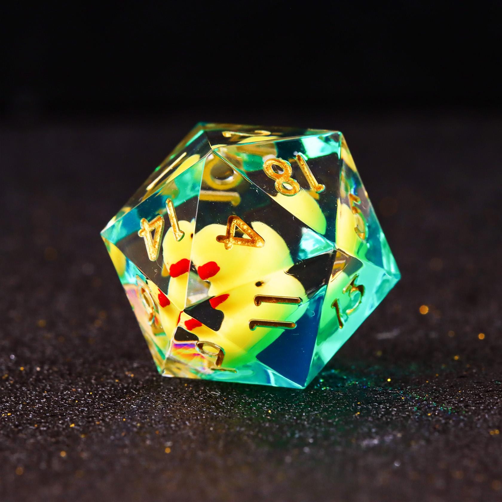 Lucky Yellow Duck Dnd Dice Set for Role Playing Games, Resin Dungeons ...