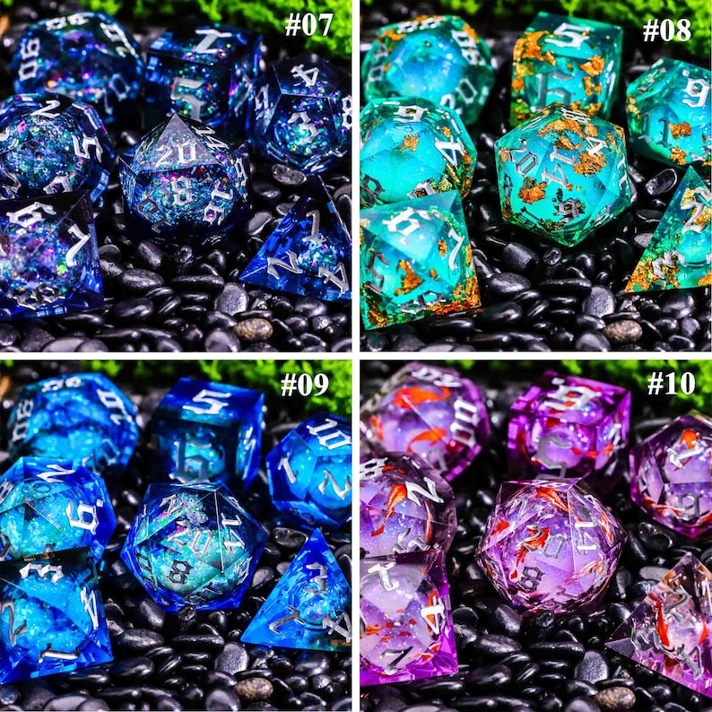 Dnd Dice Set for Magic the Gathering, Dungeons and Dragons Polyhedral ...