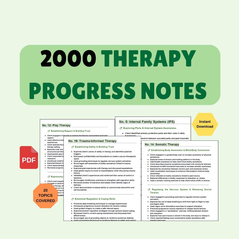 Therapy Progress Notes Template, Psychology Counseling Therapy Notes ...