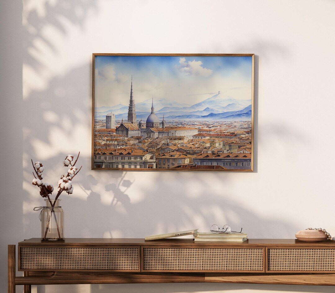 Turin Painting Turin Wall Art Turin Poster Turin European Travel Print ...
