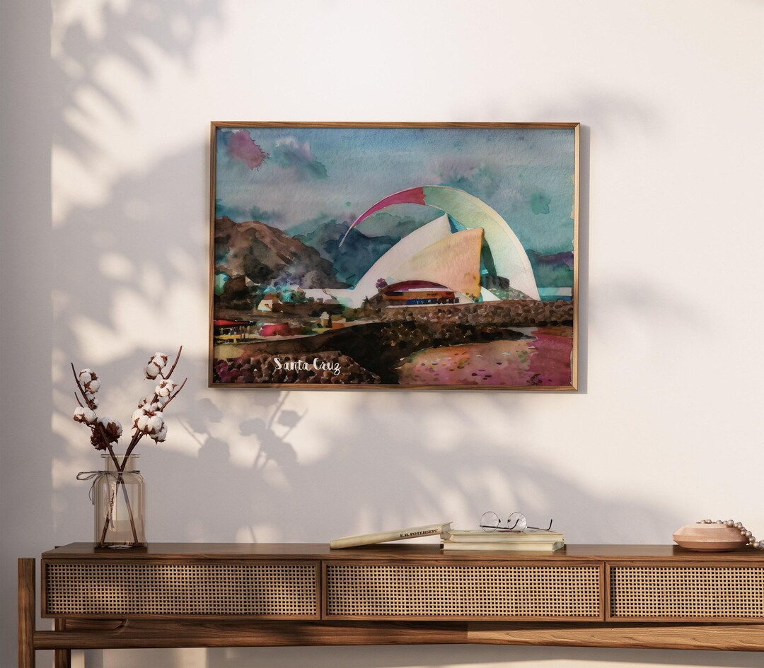 Santa Cruz Print Painting Watercolor Oil Wall Art Santa Cruz Poster ...