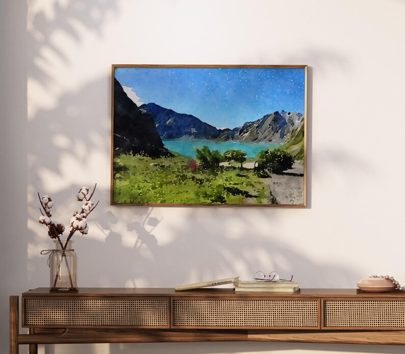 Pinatubo Volcano Philippines Poster 2 Canvas Watercolor Oil Print ...