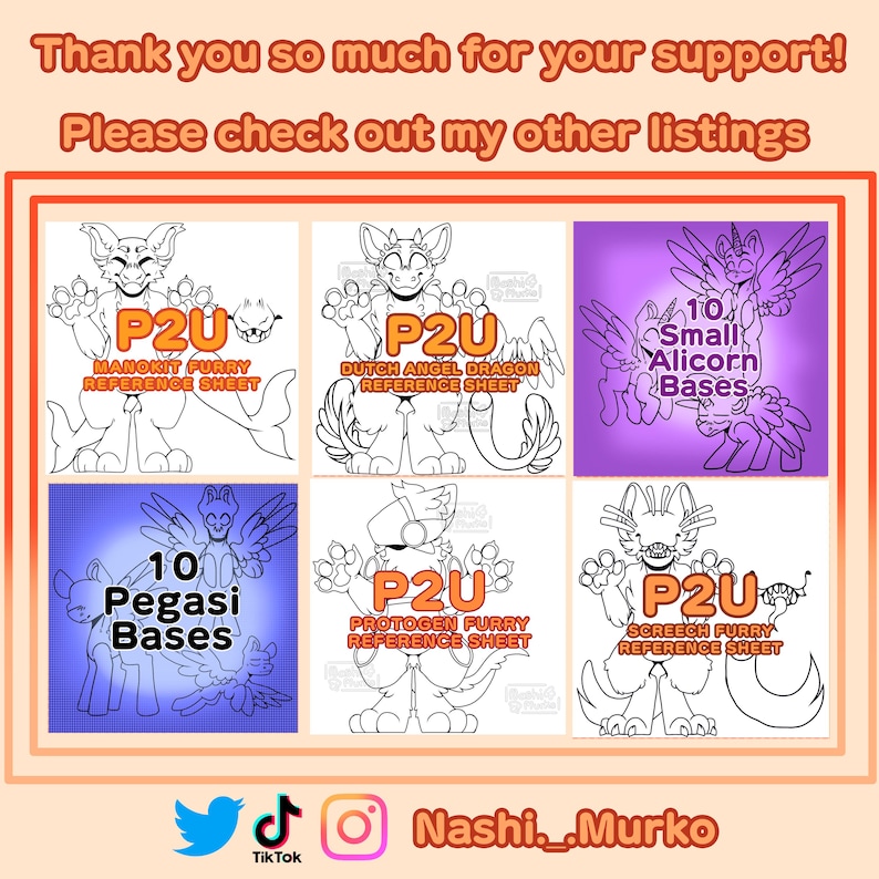 Monkey Fursona Reference Sheet Base | Furry Line Art & Base - Etsy