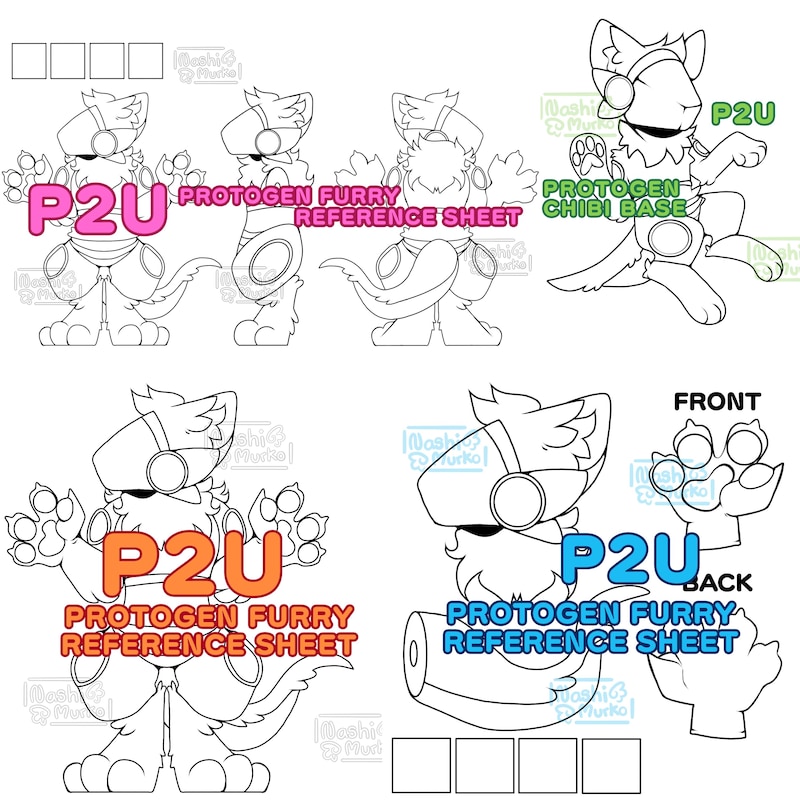 Protogen Reference Sheet Base - Etsy