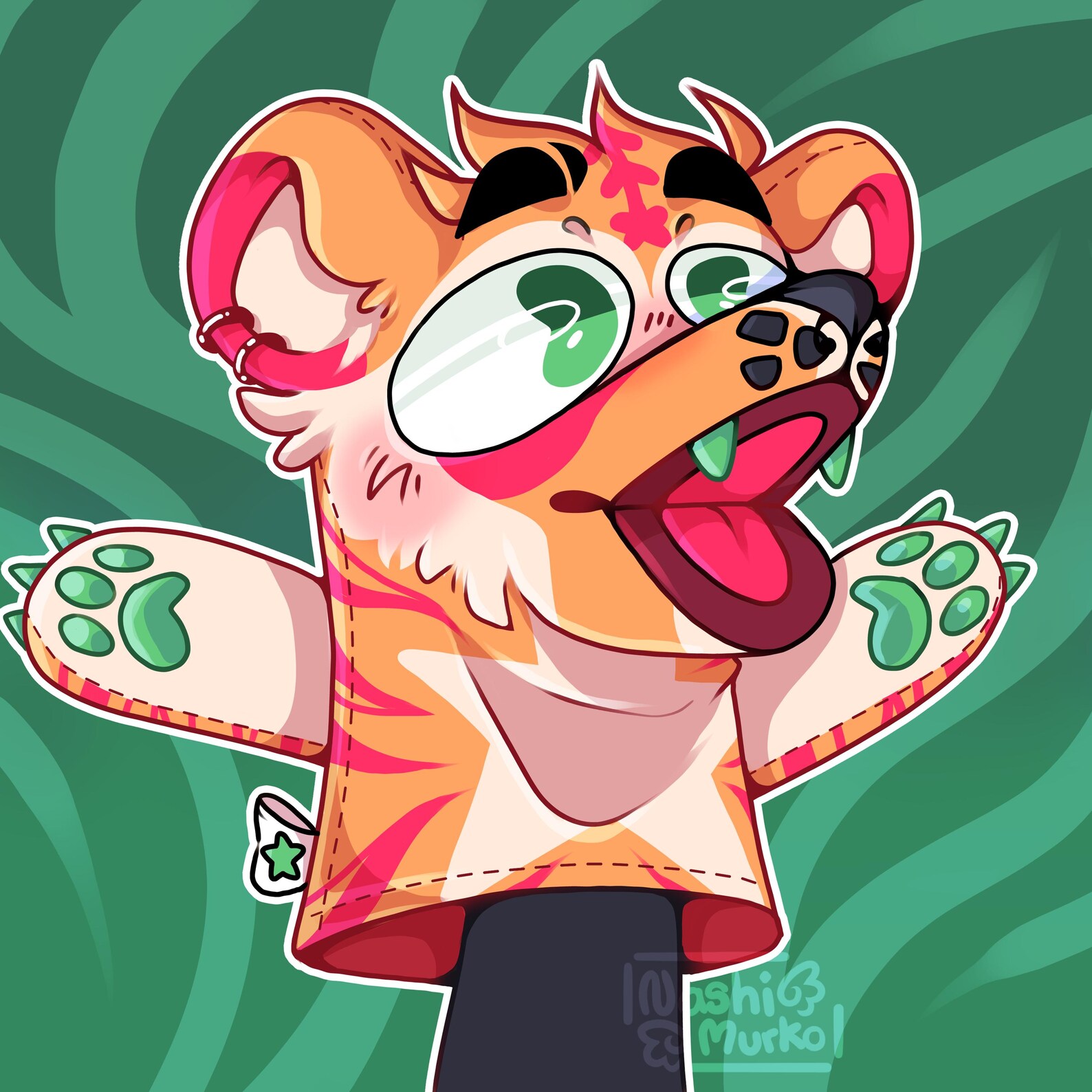 Furry Hand Puppet Puzzle Base | Mix and Match Fursona Line Art & Base ...