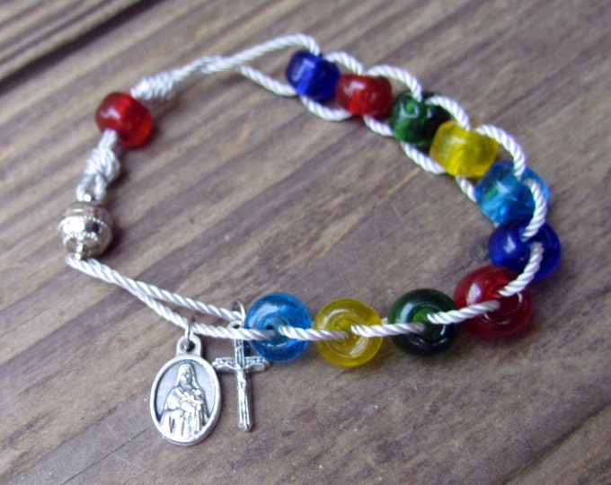 St Therese Sacrifice Beads Bracelet Colorful Beads catholic - Etsy