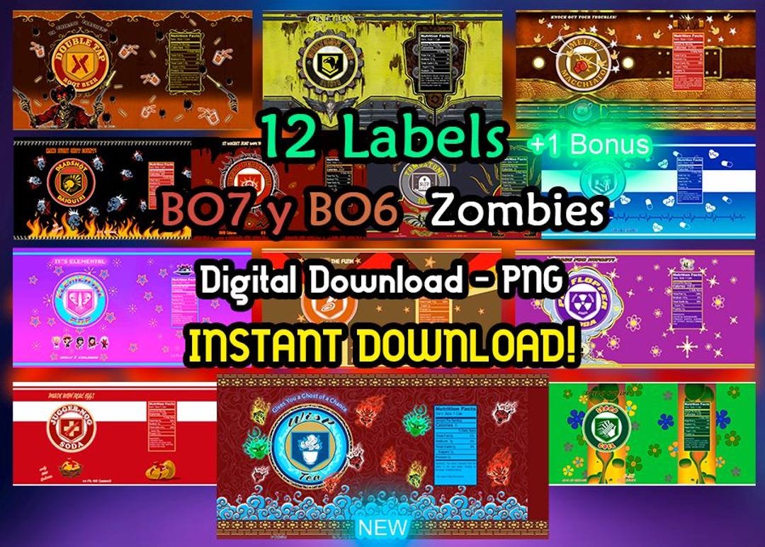 Labels Perk Black Ops 7 - Perks Zombies - BO7 Zombies - BO6 - COD - PNG ...