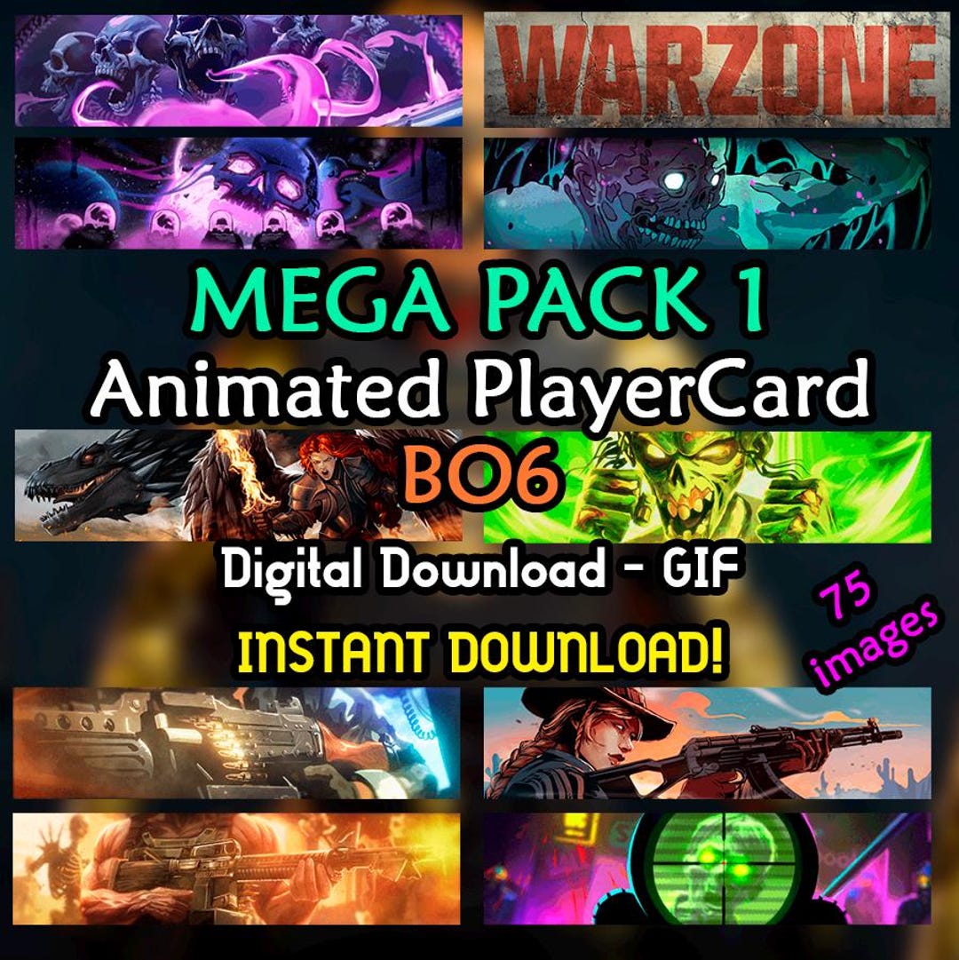 Animated Player Card BO6 Mega Pack 1 - Animated - Gif - Playercard ...