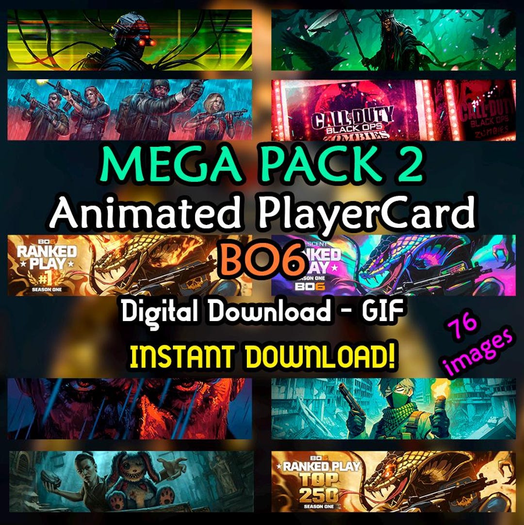 Animated Player Card BO6 Mega Pack 2 - Animated - Gif - Playercard ...