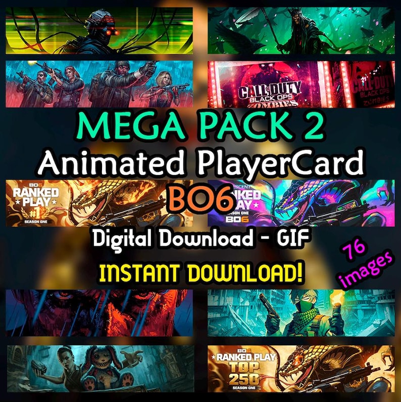 Animated Player Card BO6 Mega Pack 2 - Animated - Gif - Playercard ...