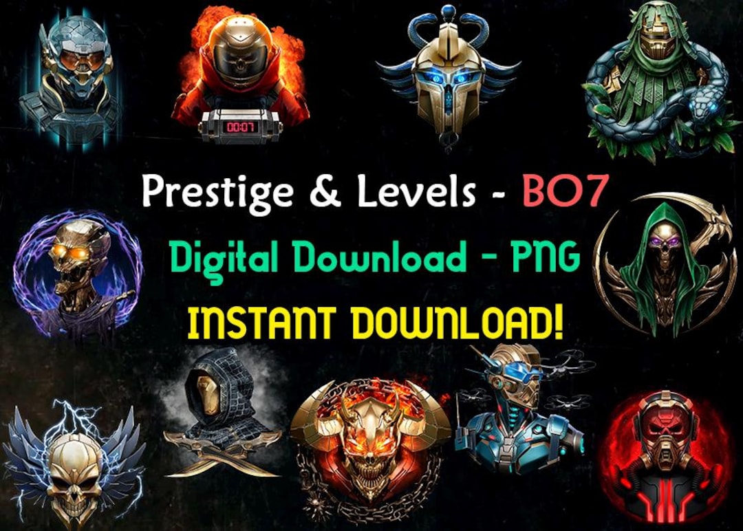 Prestige Master Icons Black Ops 7 Prestige Bo7 Cod Png Etsy