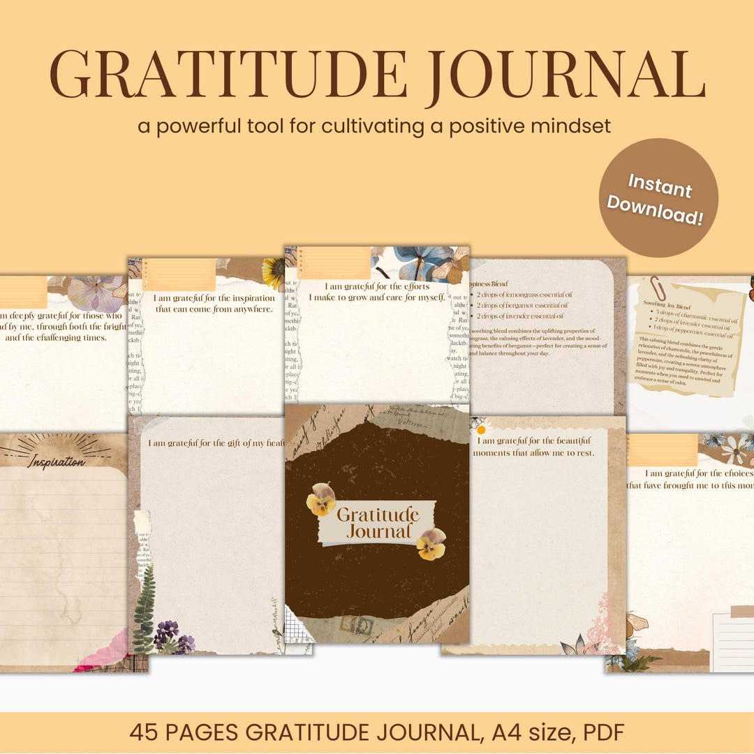 Gratitude Journal Workbook - Etsy