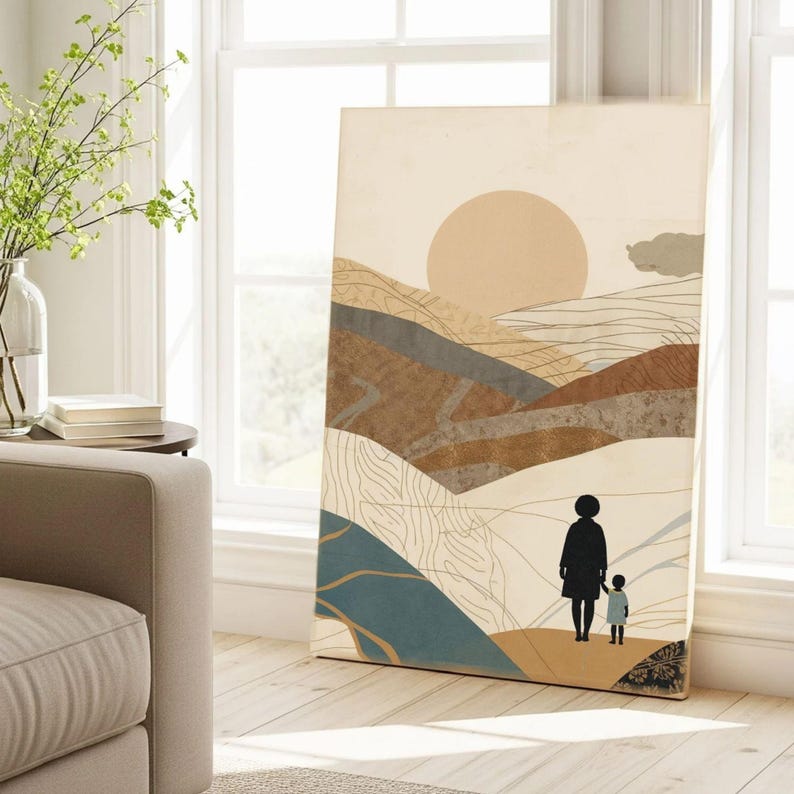 Afrocentric Abstract Wall Art Printable | Symbolism Poster | Neutral ...