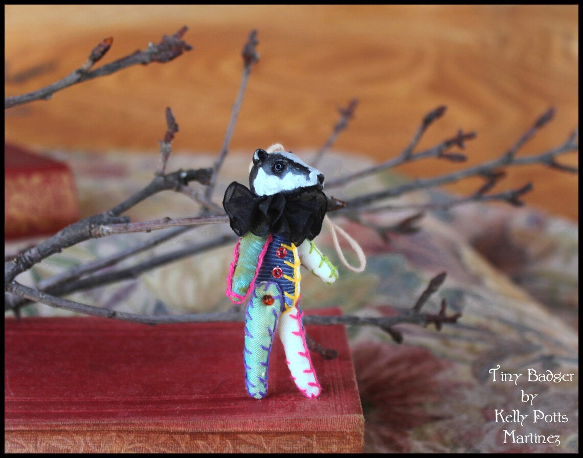 OOAK Miniature Badger Collectable Art Doll Mini Fantasy Art - Etsy