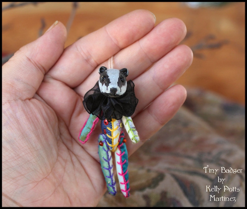 OOAK Miniature Badger Collectable Art Doll Mini Fantasy Art - Etsy
