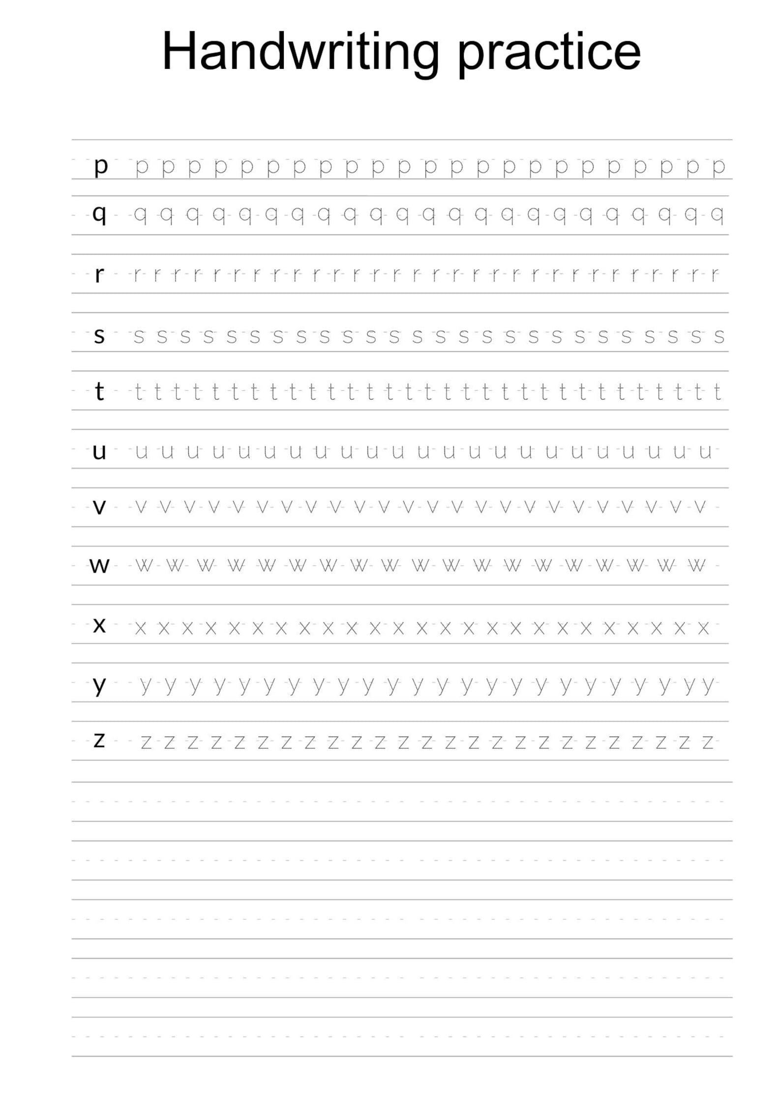 Handwriting Practice | Alphabet & Numbers 0-10 | Tracing Worksheets for ...
