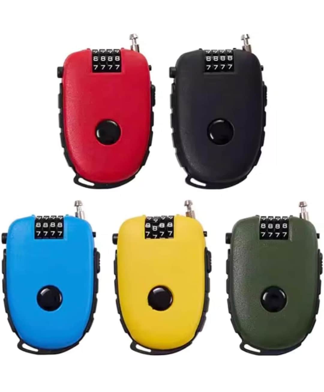 1 X Ultra-secure 4-digit Combination Lock With 3-feet Steel Retractable ...