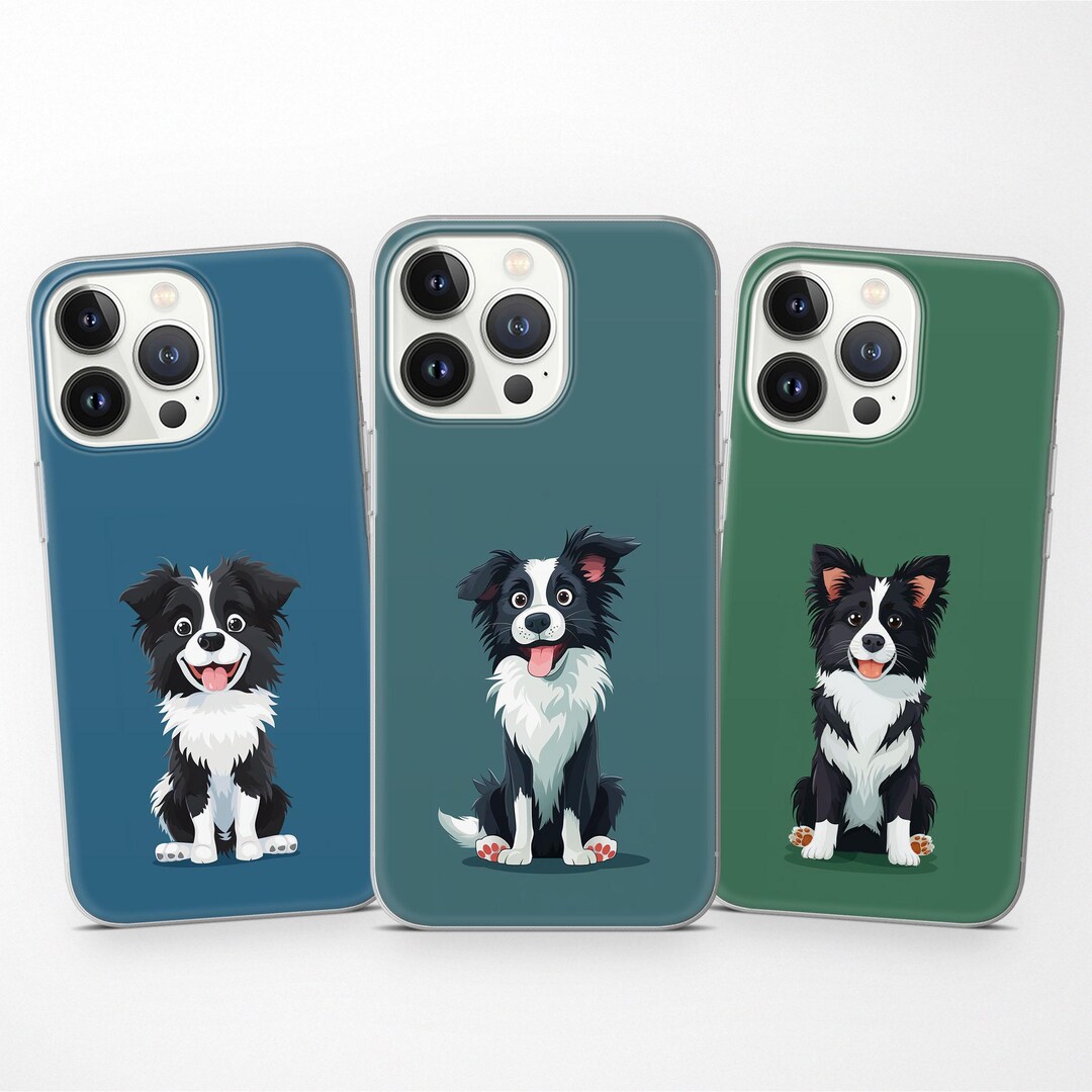 Border Collie Cover for iPhone 16 Pro 15 14 13 12 Mini X 7 SE 2020, Dog ...