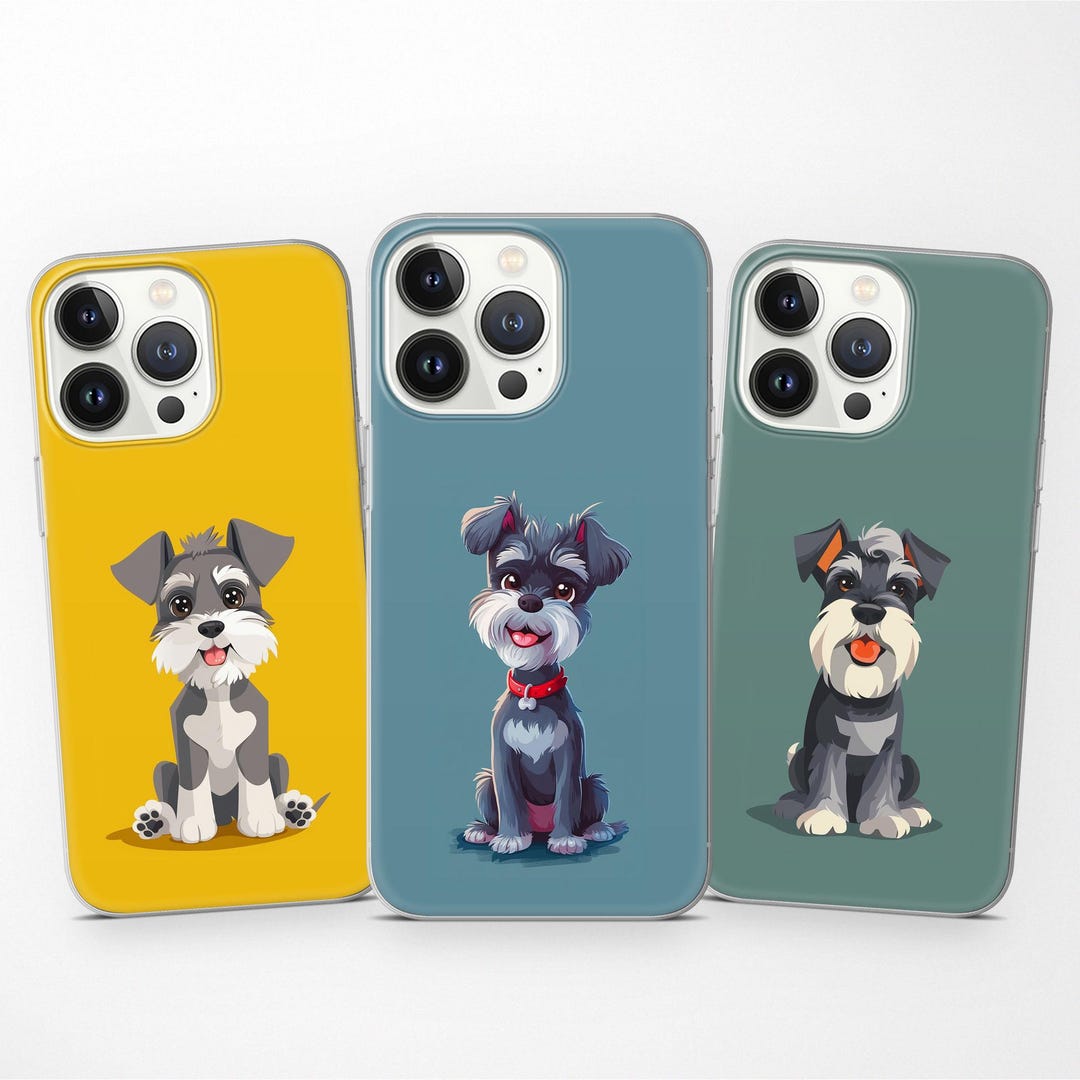 Miniature Schnauzer Cover for iPhone 16 Pro Max 15 14 13 12 Mini Xr 7 ...
