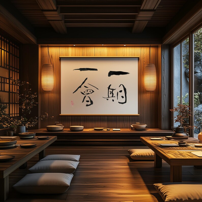 Japanese Calligraphy Wall Art | Printable Zen Poster for Sushi ...
