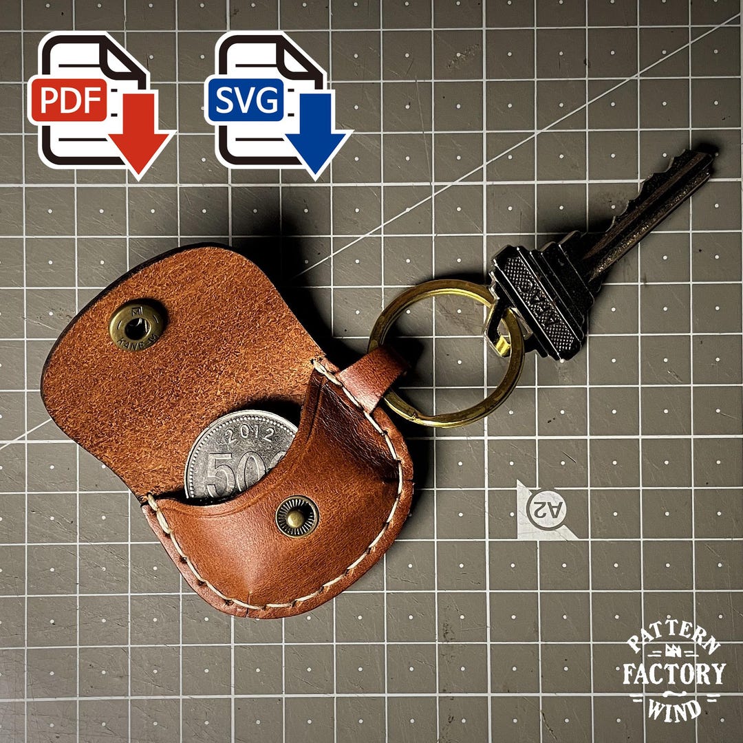 Round Coin Keychain Pattern: Easy Leathercraft DIY (personalized ...