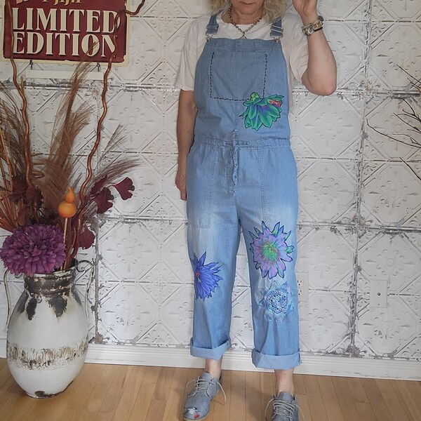 Women Flower Overalls - Etsy
