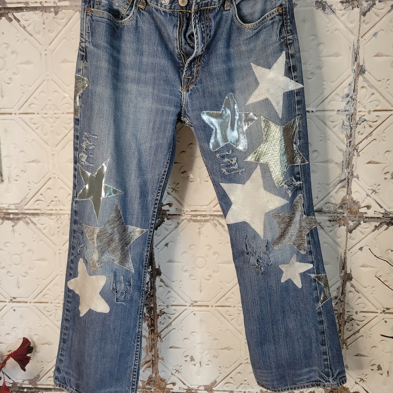 Jeans With Stars Men - Etsy