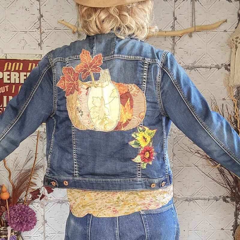 Patch Work Denim Jacket - Etsy