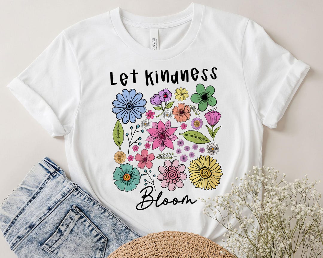 Let Kindness Bloom PNG, Flower Png, Retro Flower Png, Boho Flower Png ...