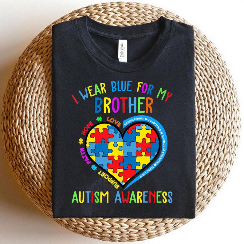 I Wear Blue Png, for My Brother Png, Autism Awareness - Etsy