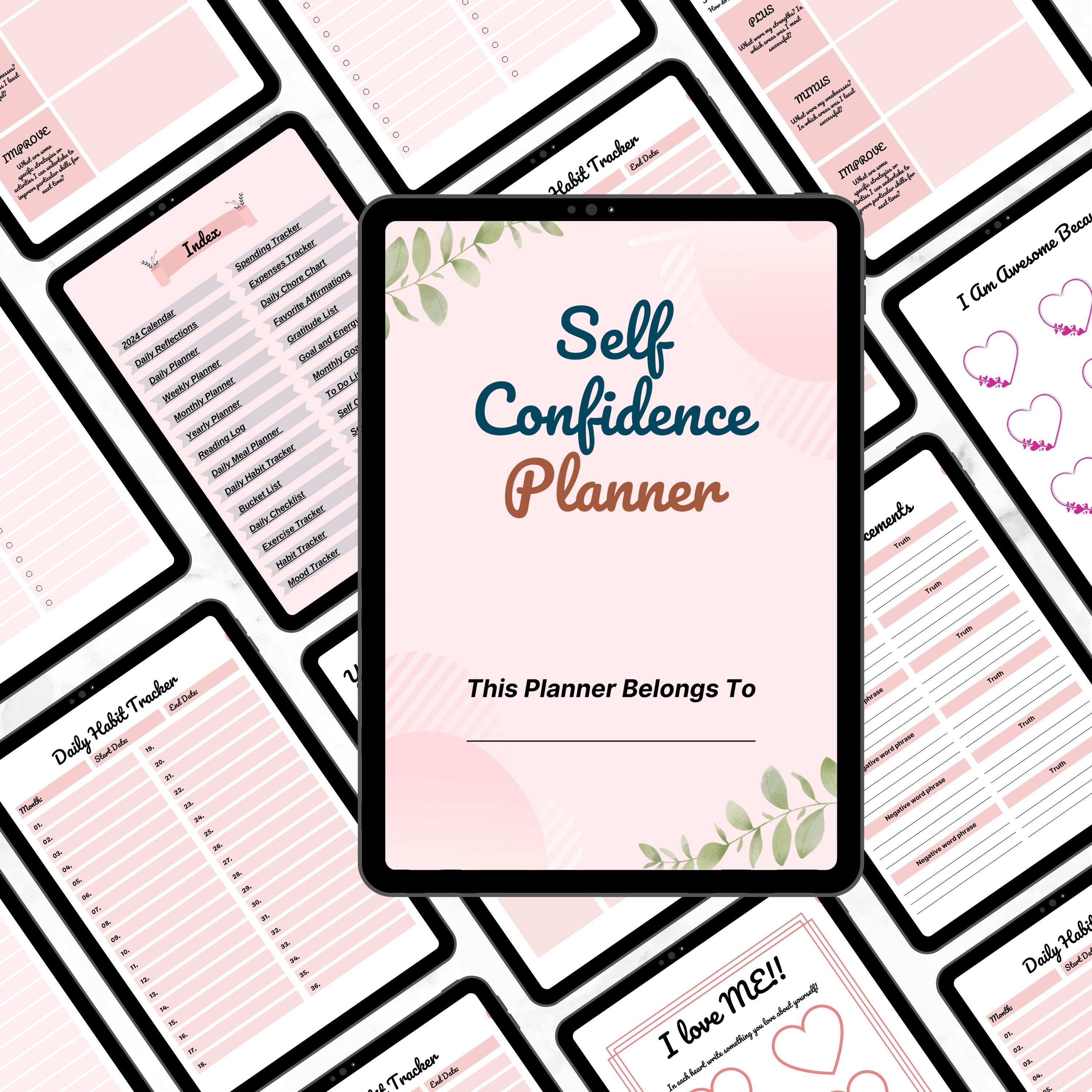 Self-confidence Planner Printable, Confidence Building Workbook ...