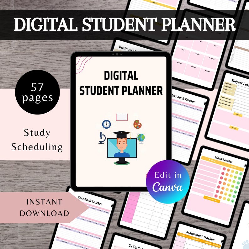 2025 Student Planner, Academic Year Organizer, Printable Digital ...