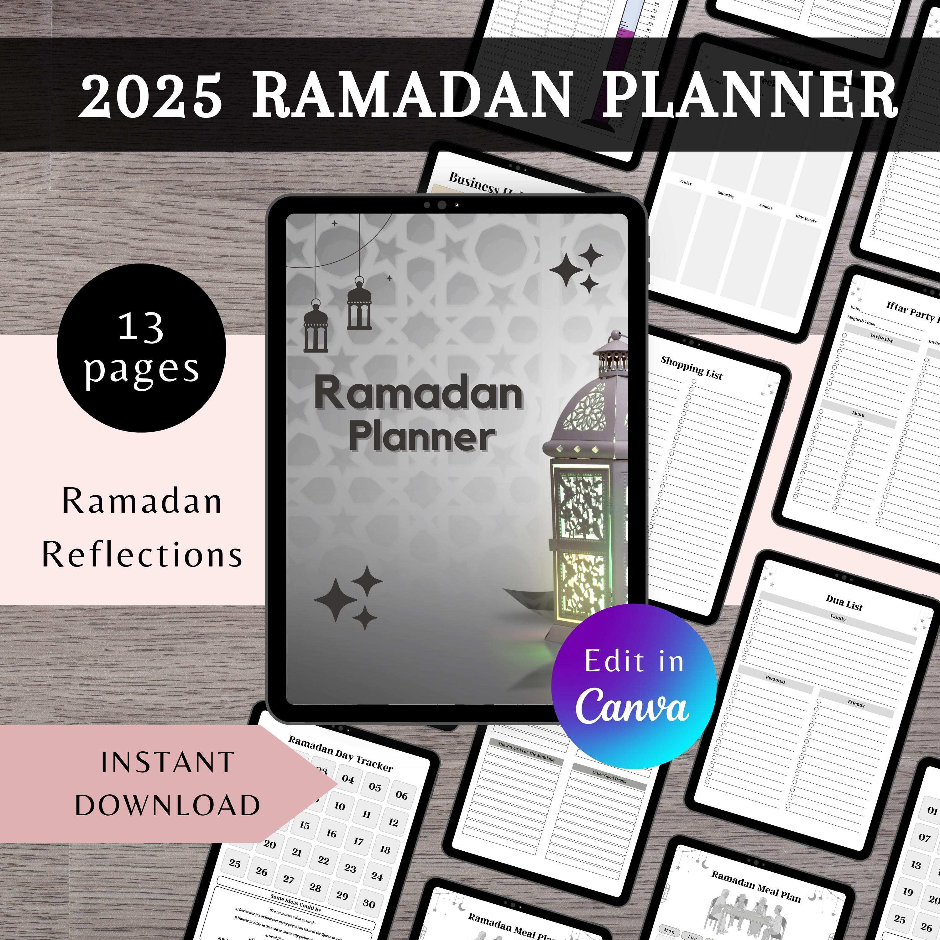 2025 Ramadan Planner Bundle Printable Islamic Journal Muslim Planner ...