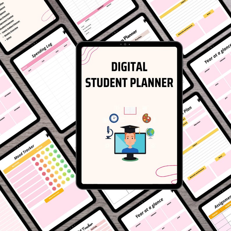 2025 Student Planner, Academic Year Organizer, Printable Digital ...