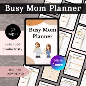 Busy Mom Digital Planner,ultimate Organizer for Moms,meal Planning ...