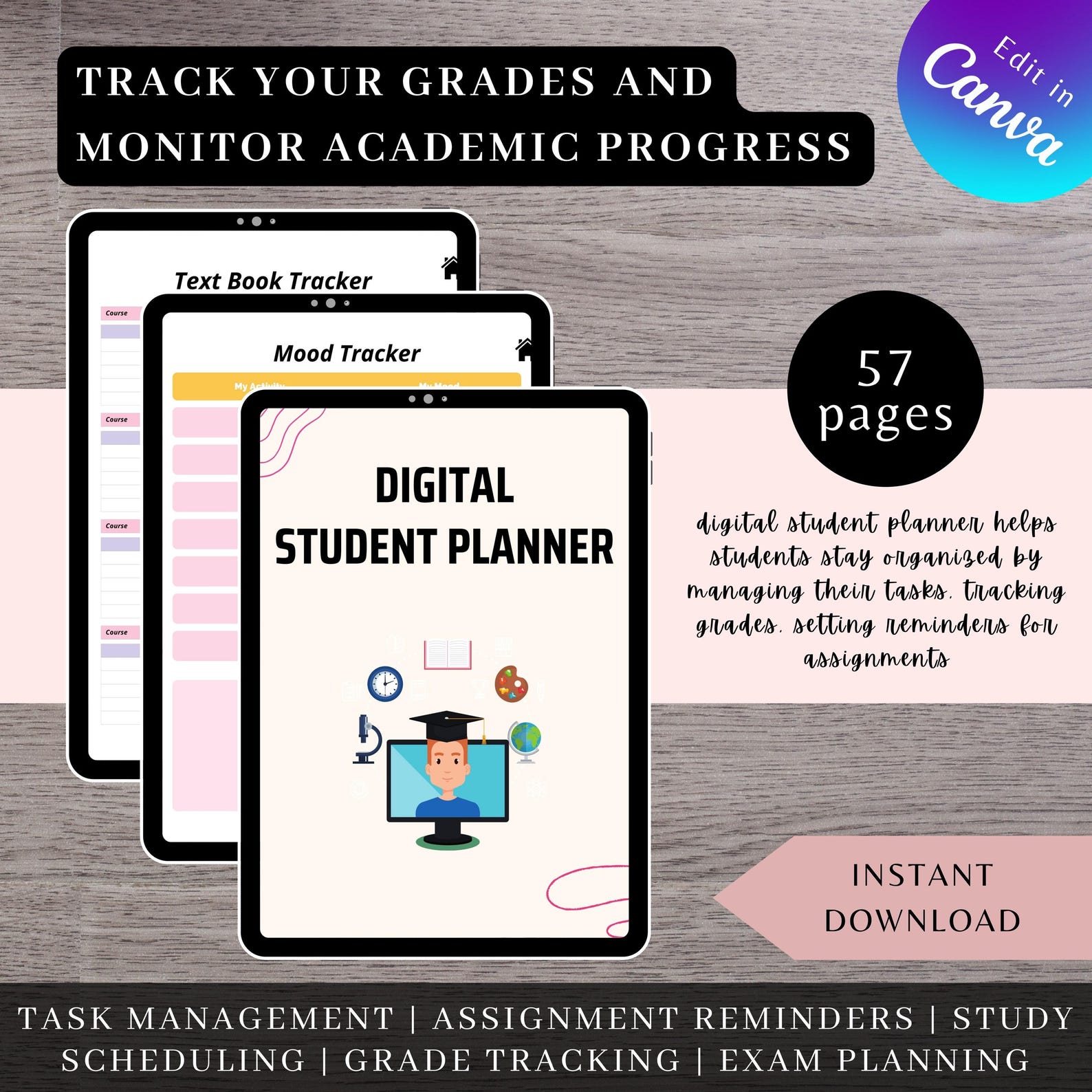 2025 Student Planner, Academic Year Organizer, Printable Digital ...