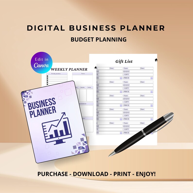 Ultimate Business Planner Bundle | Small Business Planner, Canva ...
