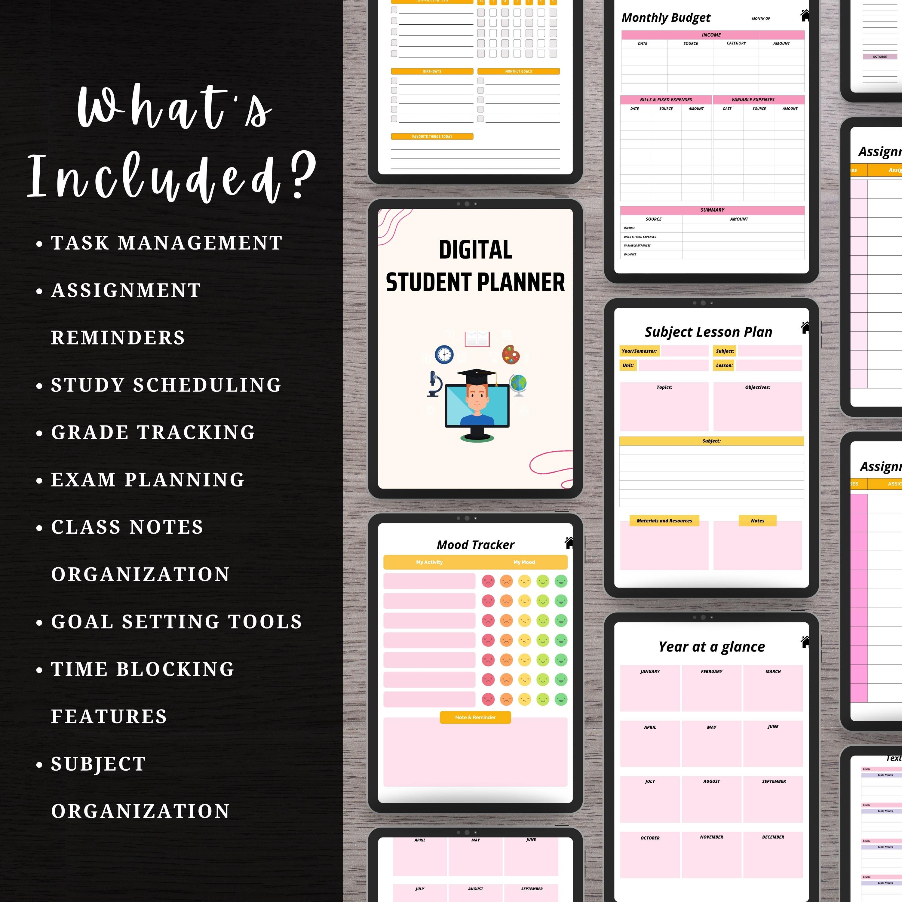 2025 Student Planner, Academic Year Organizer, Printable Digital ...