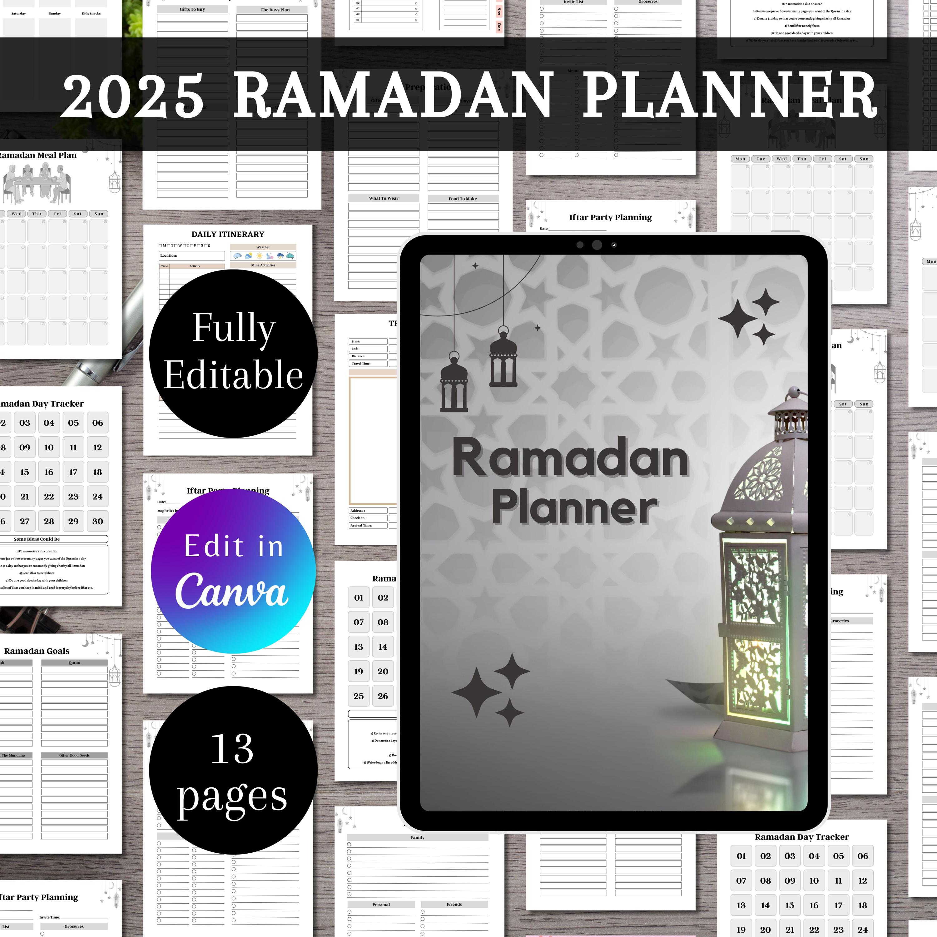 2025 Ramadan Planner Bundle Printable Islamic Journal Muslim Planner ...