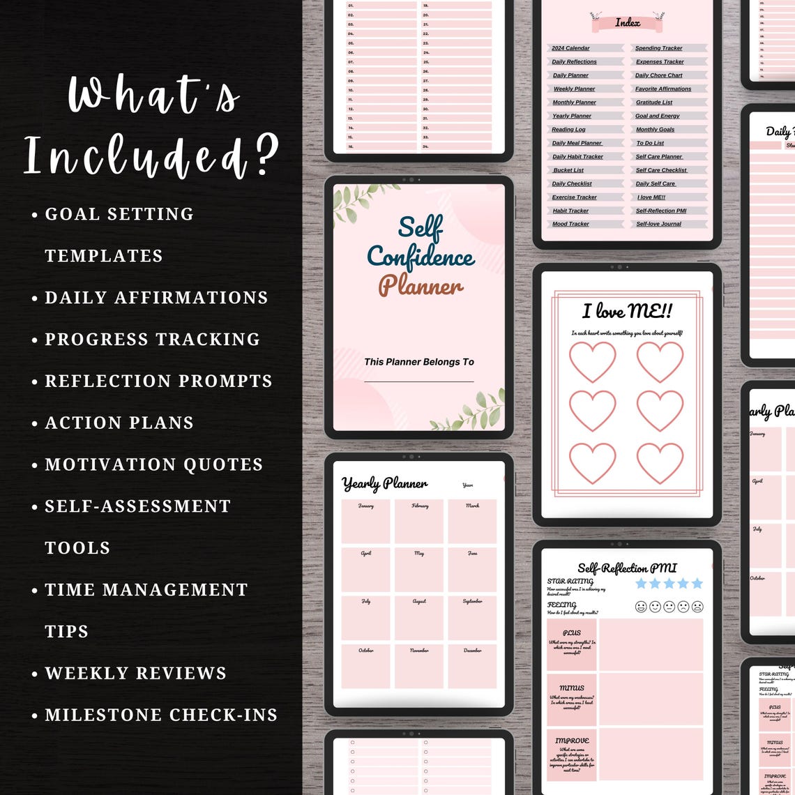Self-confidence Planner Printable, Confidence Building Workbook ...