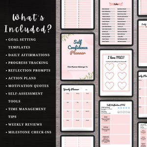 Self-confidence Planner Printable, Confidence Building Workbook ...
